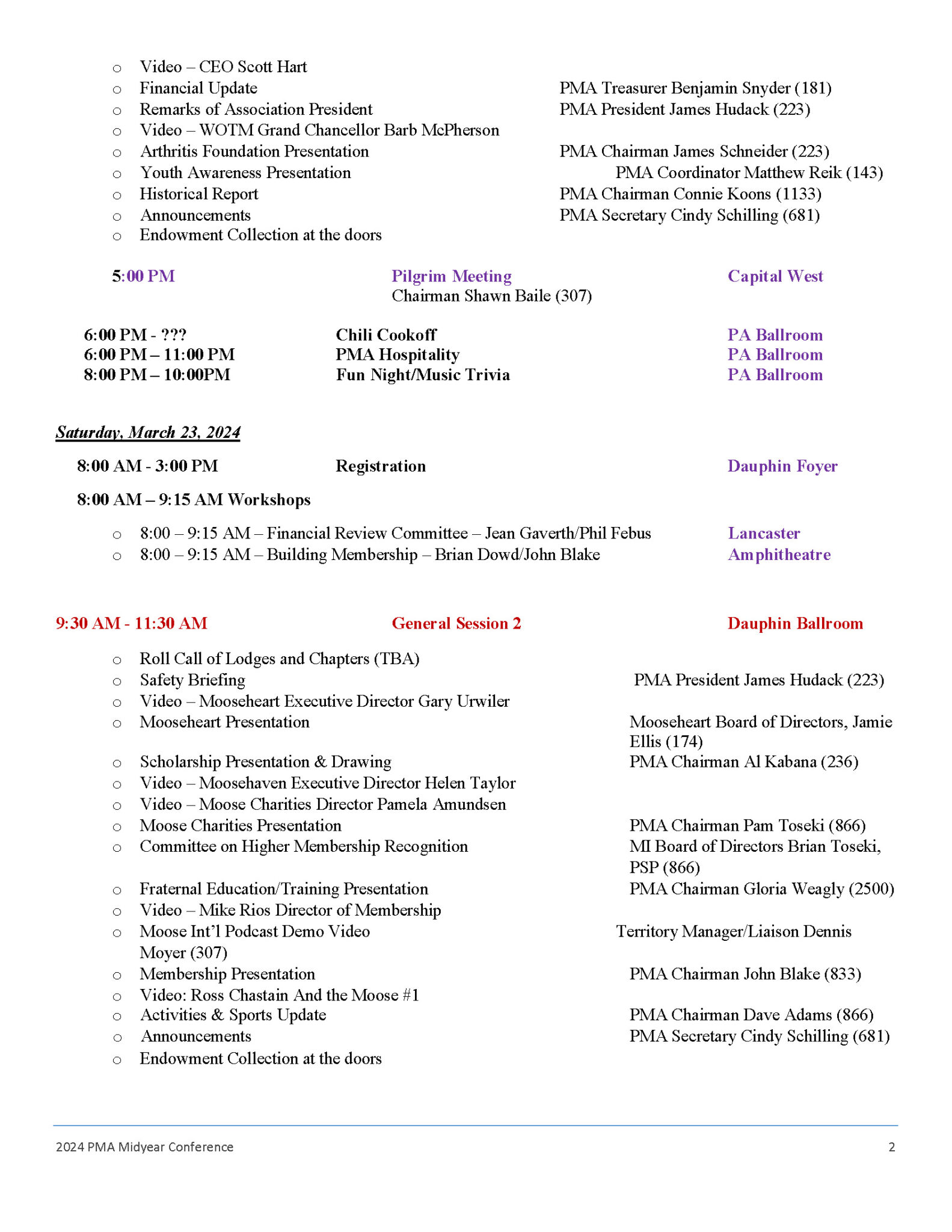 Conference & Convention – Pennsylvania Moose Association