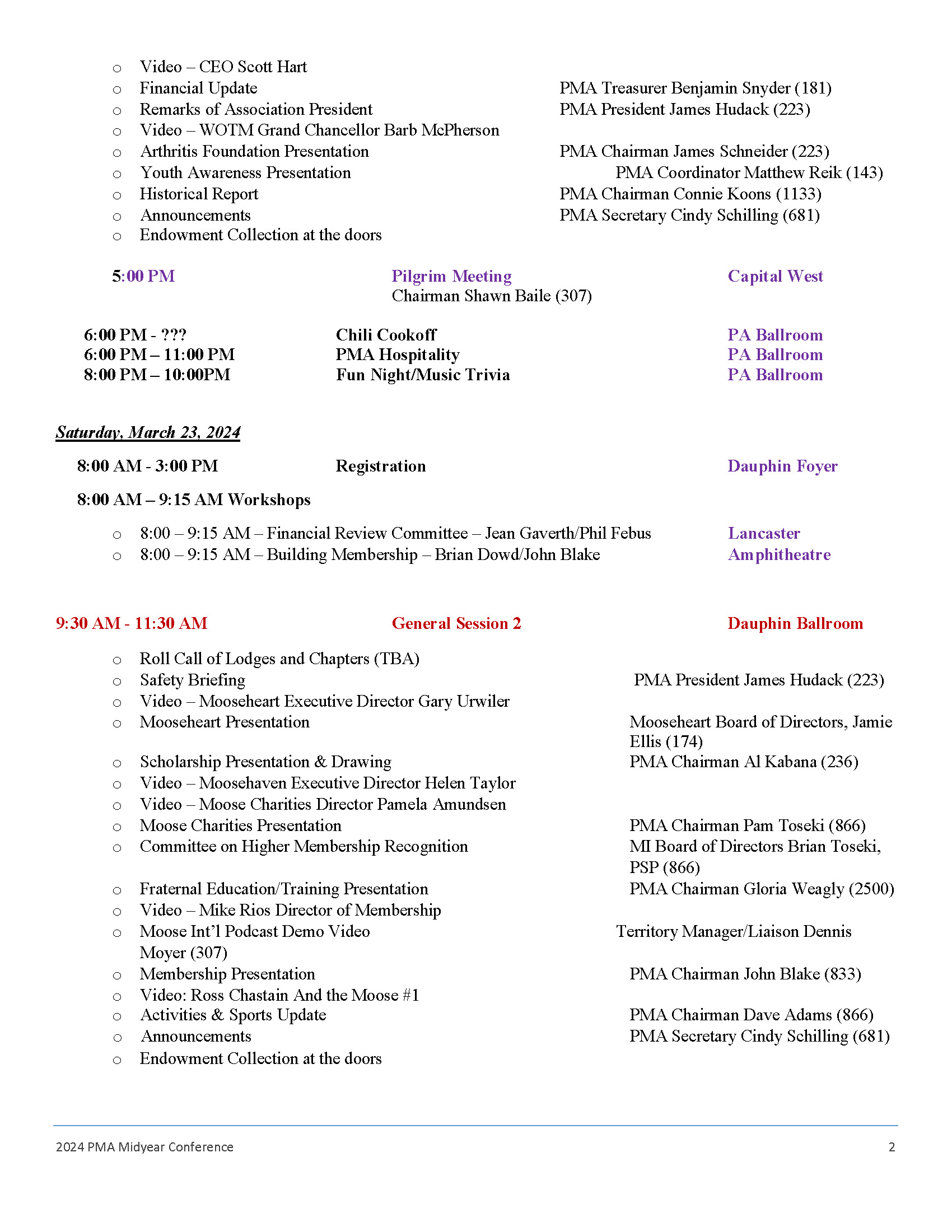 Conference & Convention – Pennsylvania Moose Association