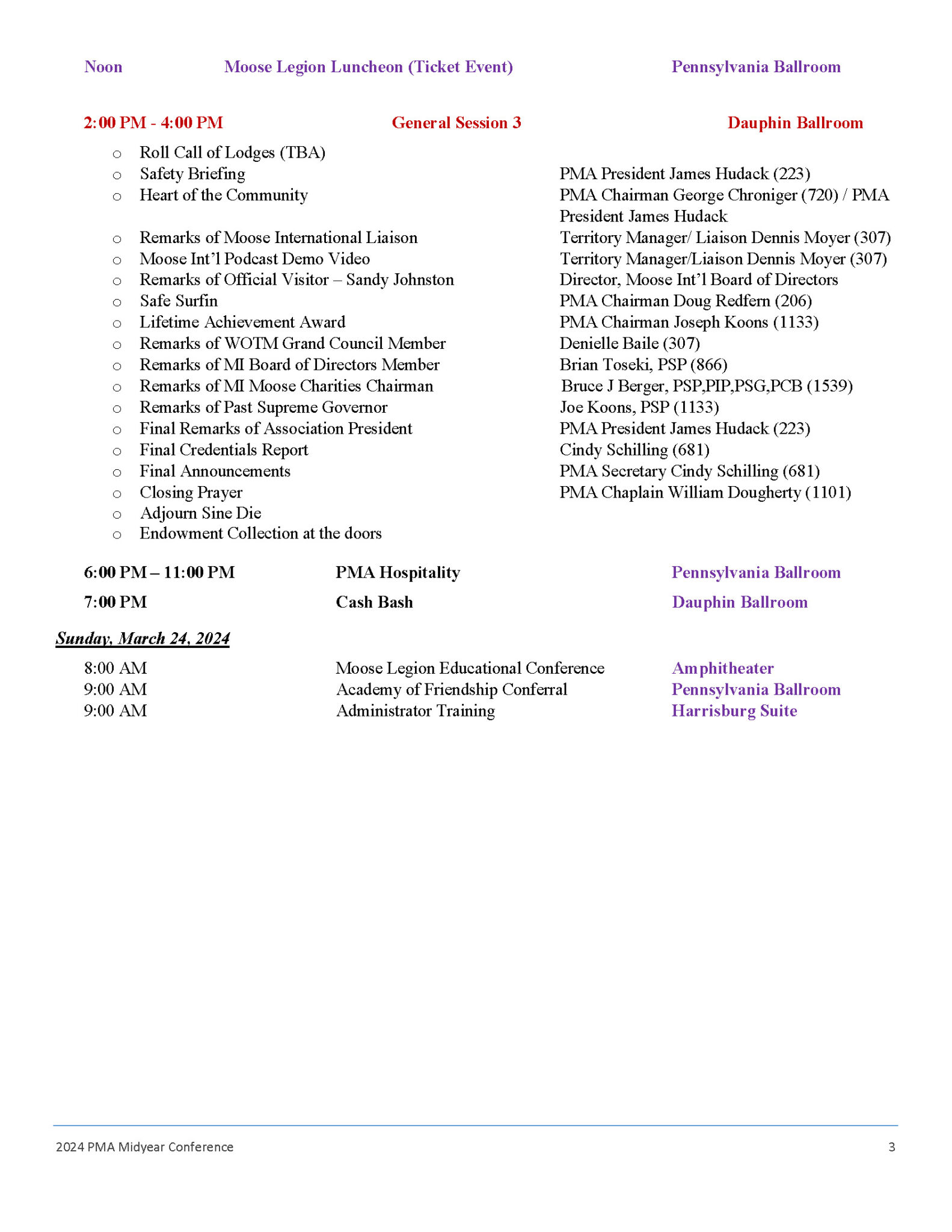 Conference & Convention – Pennsylvania Moose Association